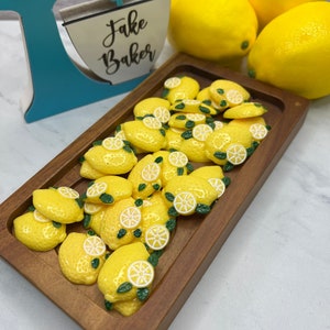 Set of 2 * Artificial Lemon Pieces, Plastic Lemon Pieces for Party ...