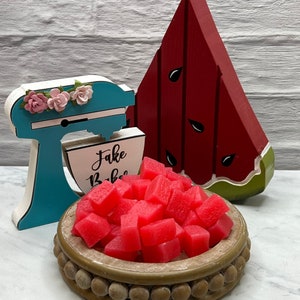 Fake Mini Watermelon *** Artificial Watermelon Chunk, Faux Fruit, Wedge ...