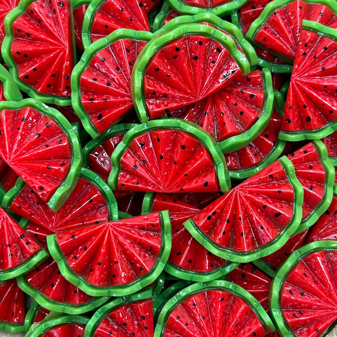 Fake Mini Watermelon ** Artificial Watermelon Fan, Faux Fruit, Wedge ...