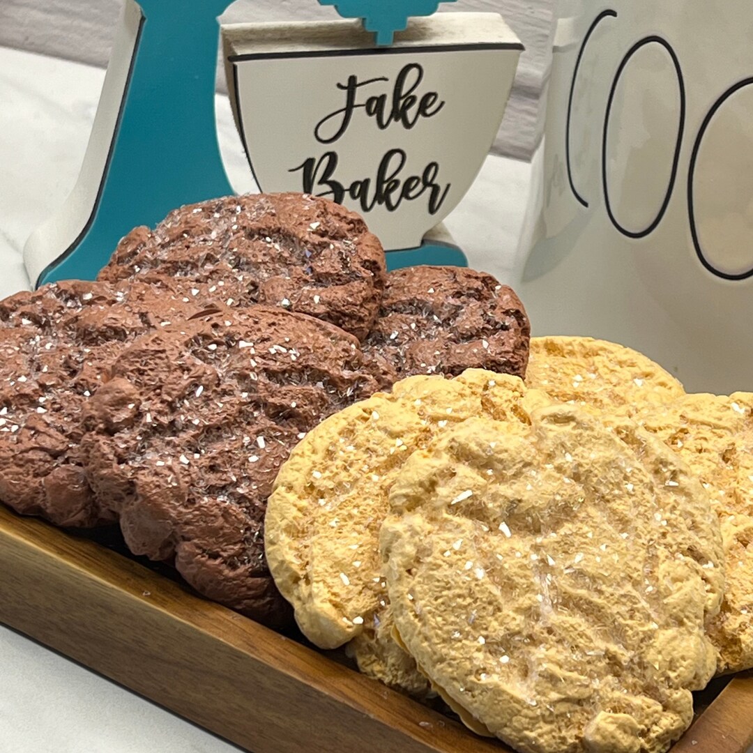 Fake Sugar Cookie, Fake Chip, Fake Cookie, Beautiful on Tiered Trays ...