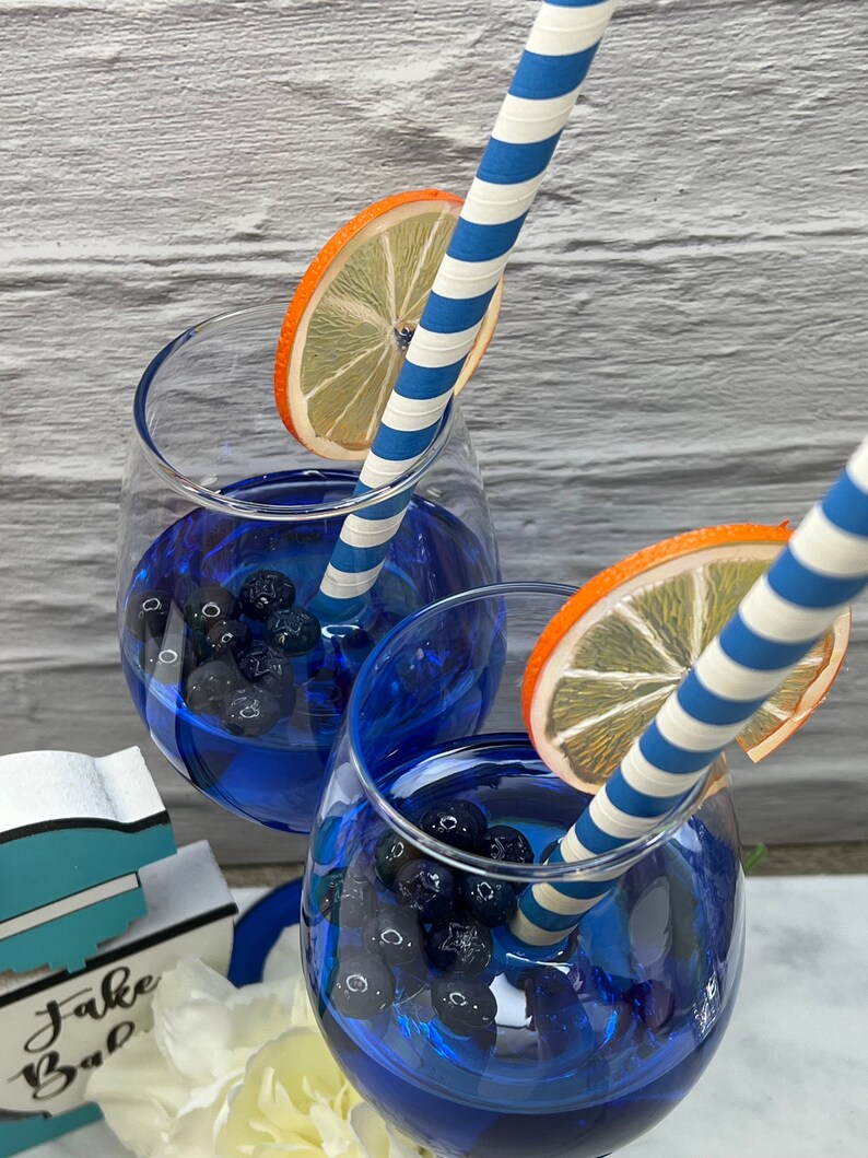 Fake Blueberry Lemonade * Fake Drinks, Summer Drinks, Summer Decor ...