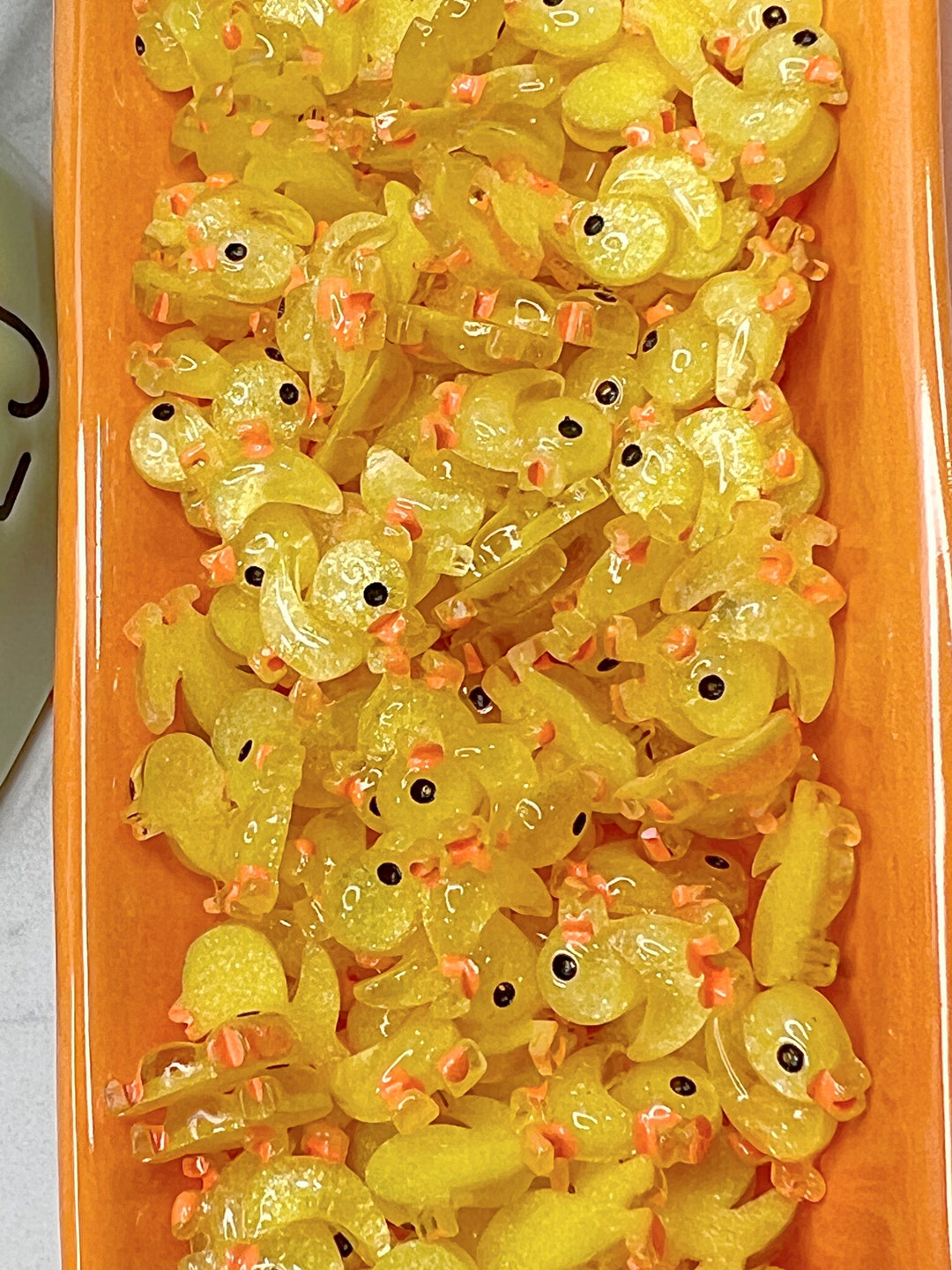 Set of 2 - Fake Mini Duck, Fake Mini Easter Duck , Tiered Tray, Candy ...