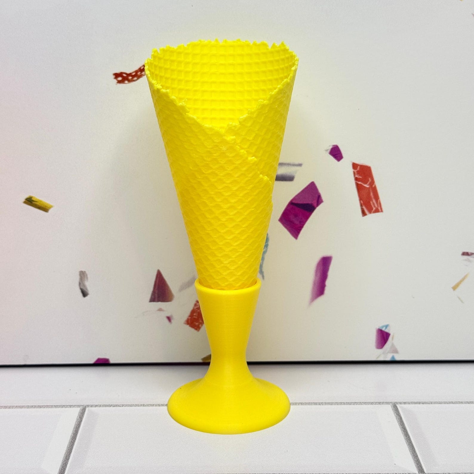 Fake Waffle Cone # Faux Ice Cream Cone, Fake Soft Serve Ice Cream, Fake ...