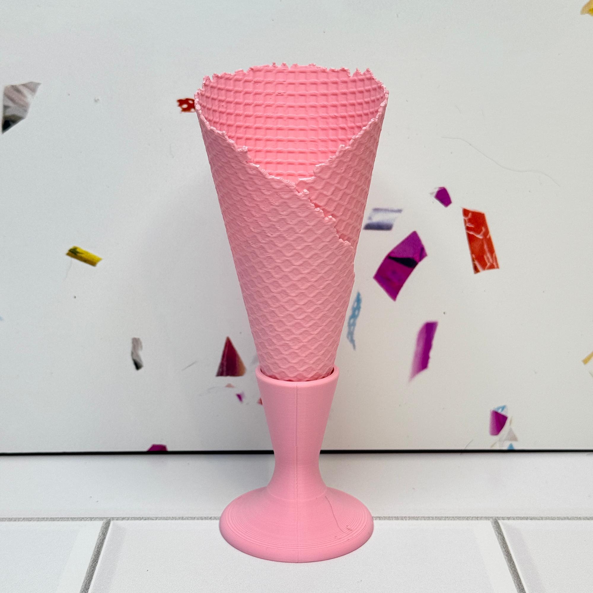 Fake Waffle Cone # Faux Ice Cream Cone, Fake Soft Serve Ice Cream, Fake ...