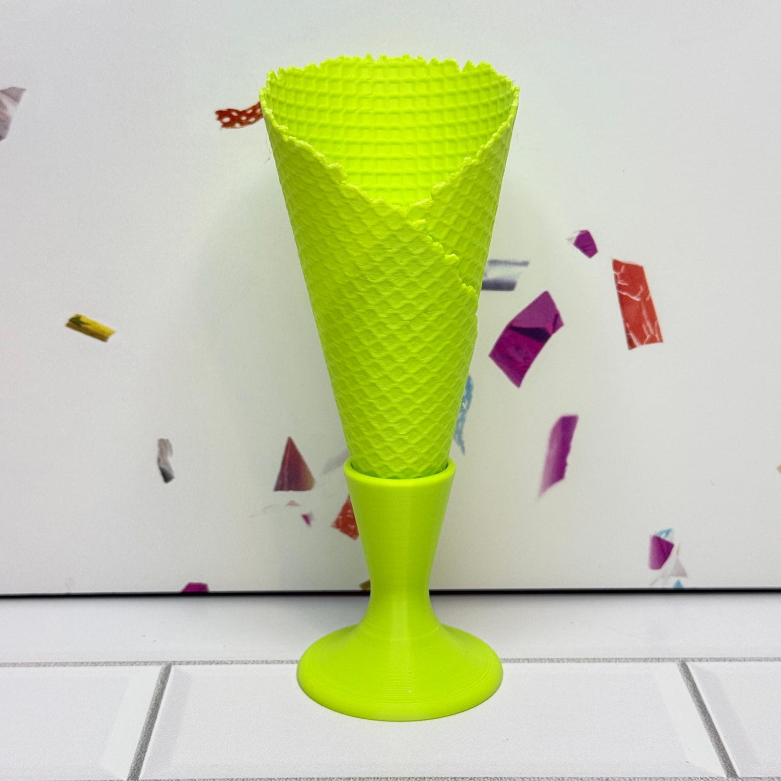 Fake Waffle Cone # Faux Ice Cream Cone, Fake Soft Serve Ice Cream, Fake ...