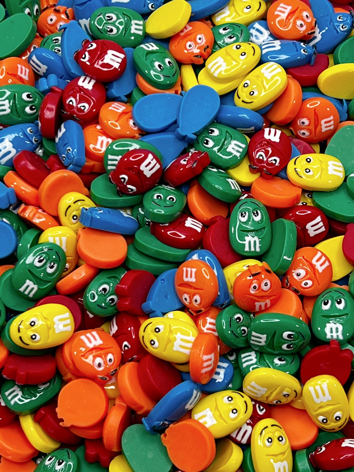 Set of 5 Mixed Faux M&M With Long Faces Fake Candy M and M - Etsy