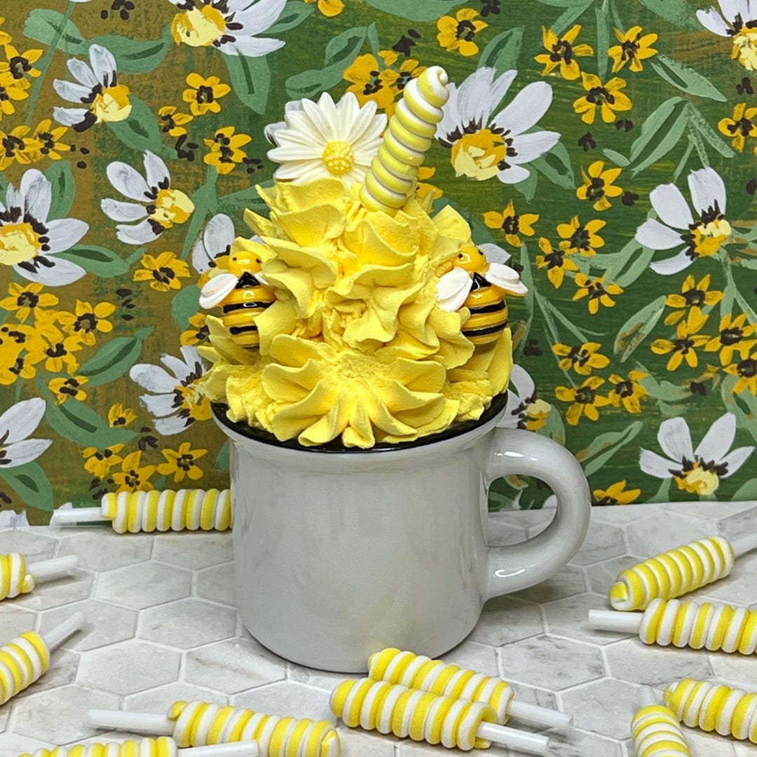 Fake Bumble Bee Mug ** Faux Bumble Bee Mug, Fake Mini Mug, Lemon Icing ...