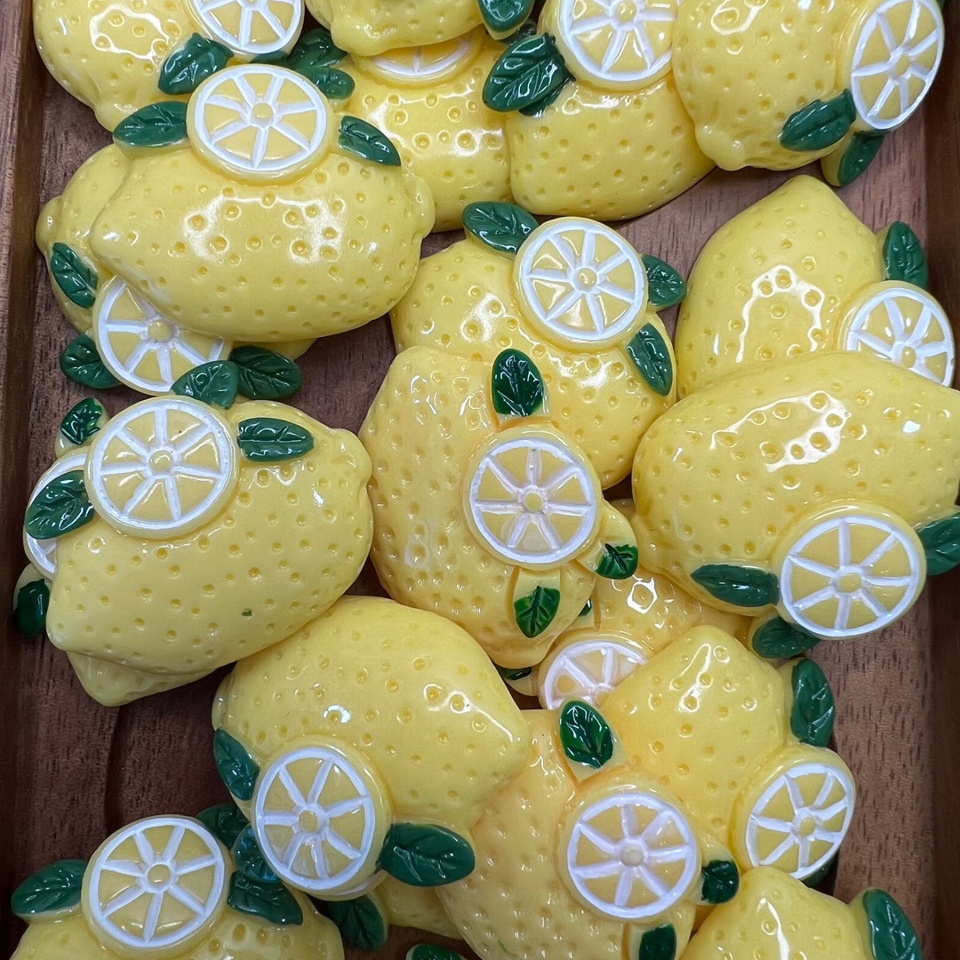 Set of 2 * Artificial Lemon Pieces, Plastic Lemon Pieces for Party ...