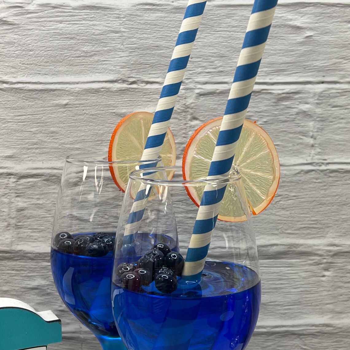 Fake Blueberry Lemonade * Fake Drinks, Summer Drinks, Summer Decor ...