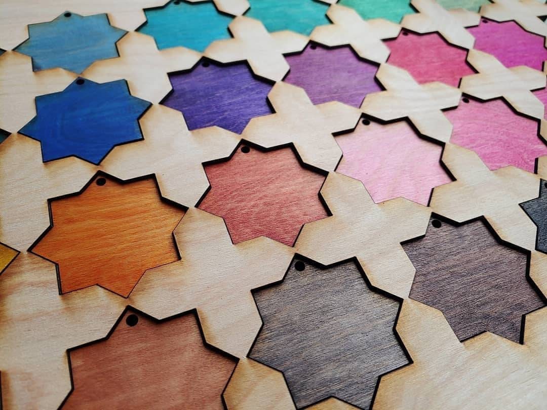 Moon Phase, Crescent Moon, Laser Cut Wood Earrings, Cut Out, Light ...