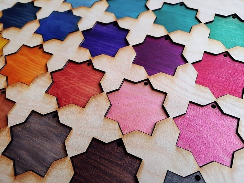 Moon Phase, Crescent Moon, Laser Cut Wood Earrings, Cut Out, Light ...