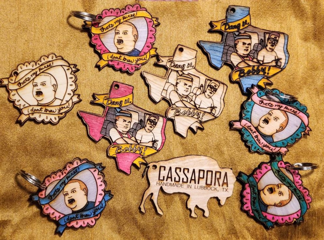 Wood Bobby Hill Keychains, Made to Order - Etsy