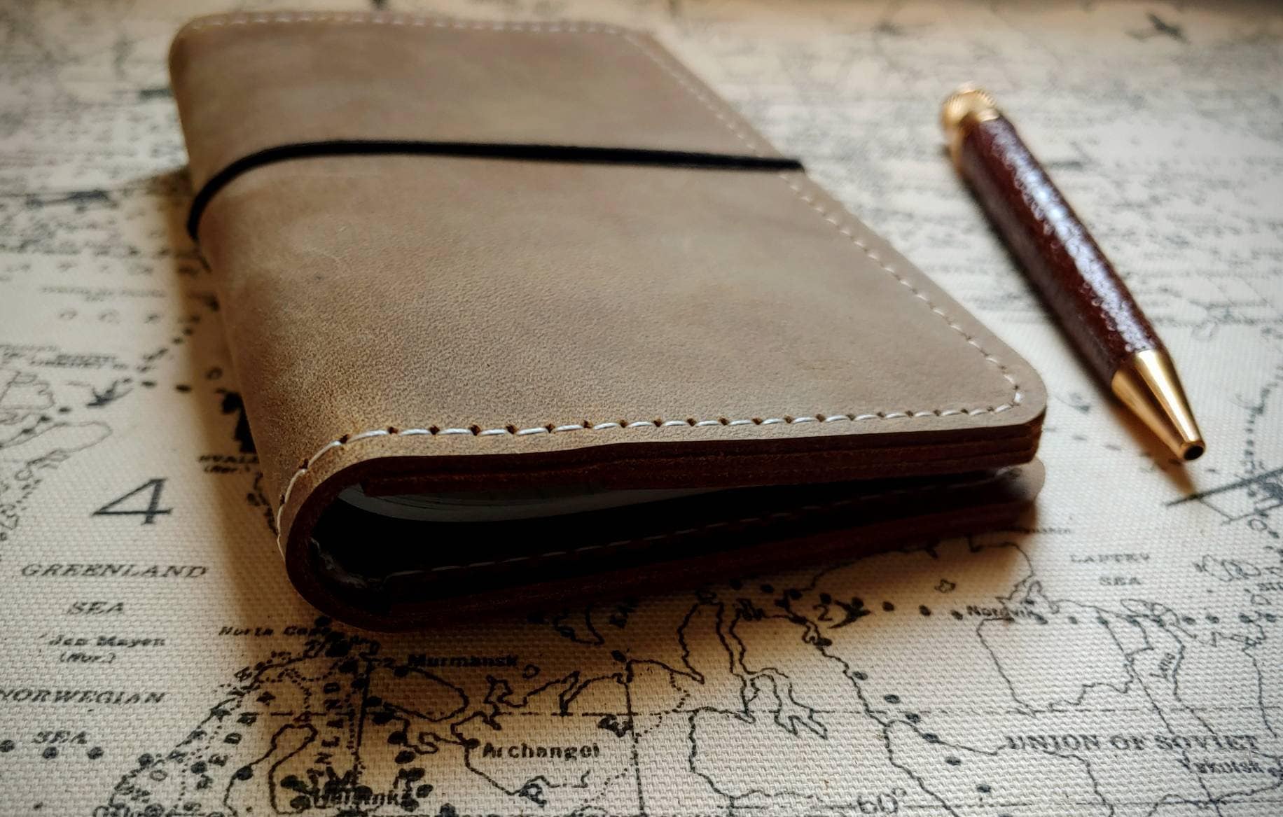 Leather Passport Wallet B7 Notebook Cover Fieldnotes Cover | Etsy