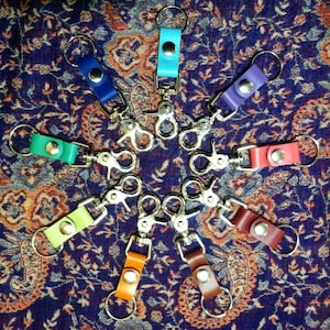 BRIGHT COLORS!!! Key Keeper Snap II - Leather Key Chain Clip - Holds ...
