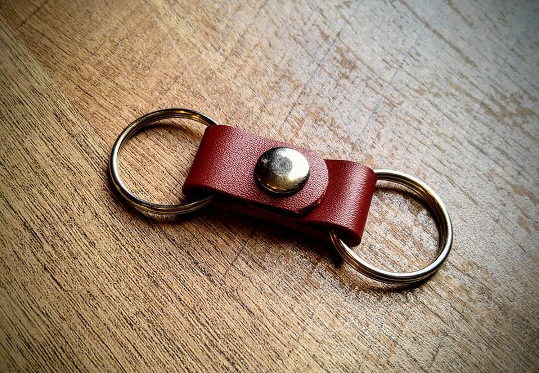 Bright Colors - Key Keeper Ring - Leather Key Chain Snap - Holds Over 3 ...