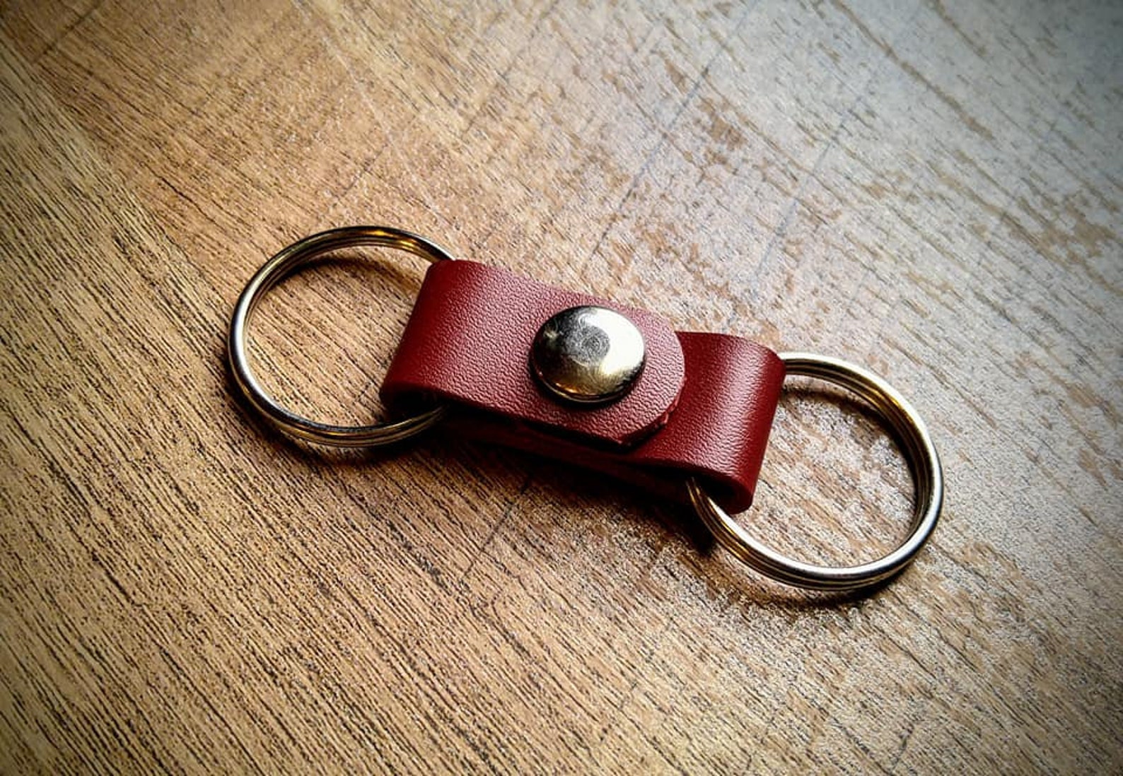 Bright Colors Key Keeper Ring Leather Key Chain Snap - Etsy