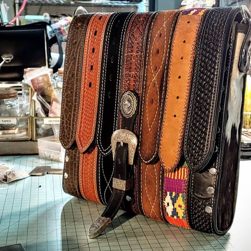 Upcycled Leather Belt - Etsy