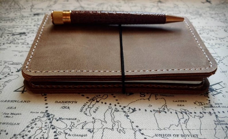 Leather Passport Wallet B7 Notebook Cover Fieldnotes Cover | Etsy