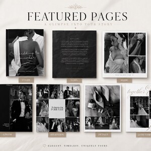 Wedding Photobook Template, Editable Canva Wedding Album, Wedding Photo ...