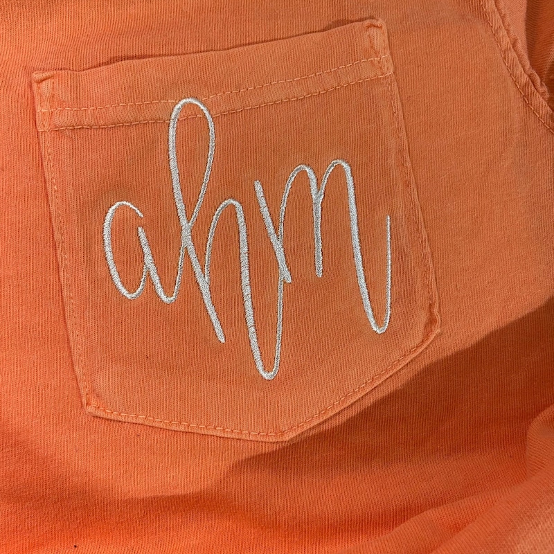 Monogram Pocket Tee - Etsy