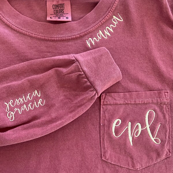 Monogram Long Sleeve - Etsy