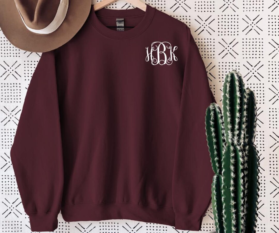 Monogrammed Sweatshirt - Monogram Sweater - Crewneck - Christmas Gifts ...