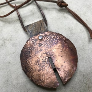 Mens Modern Industrial Primitive, Pendant Necklace,handmade in Wood ...