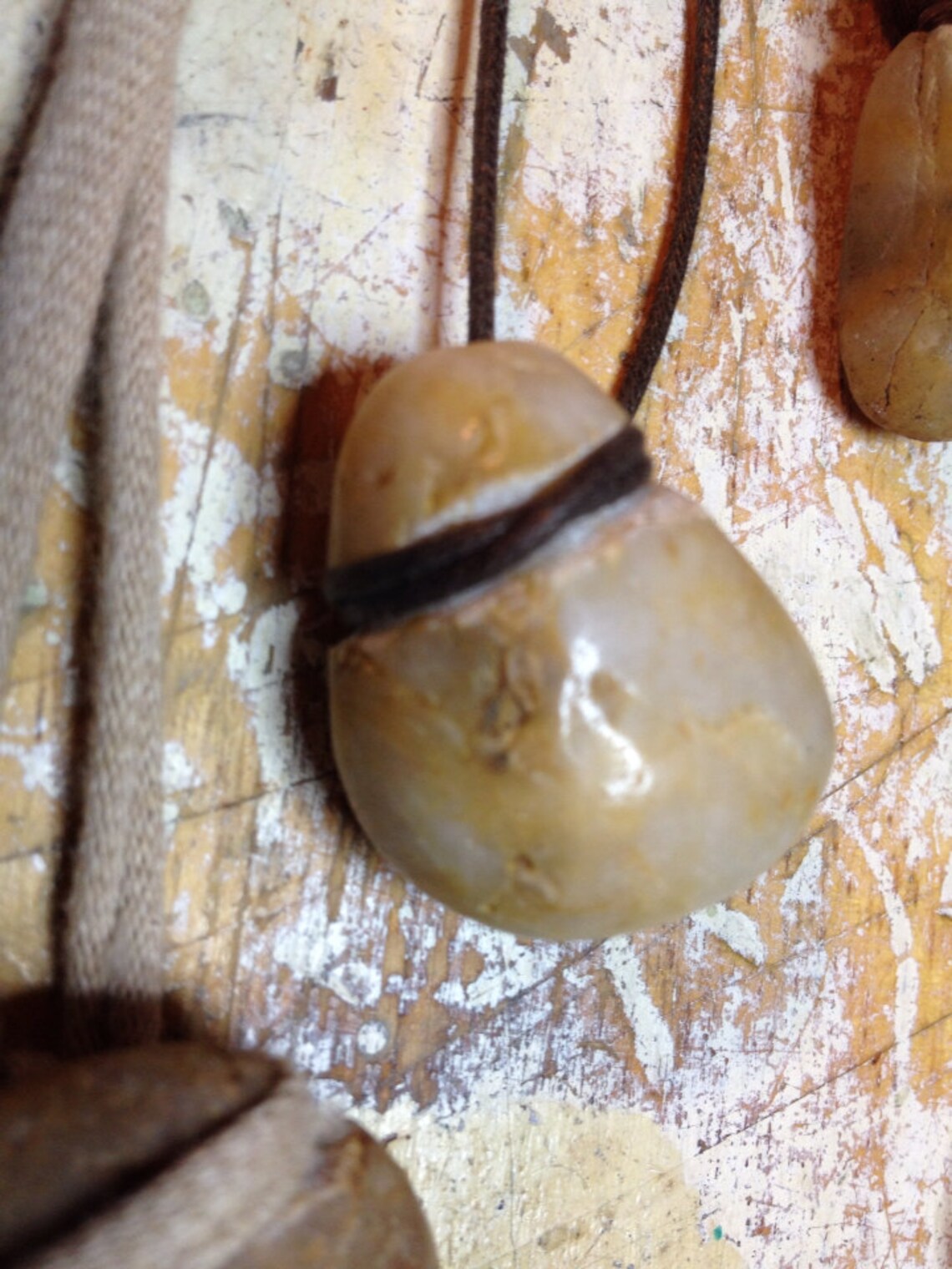 Carved River Rock Necklace - Etsy