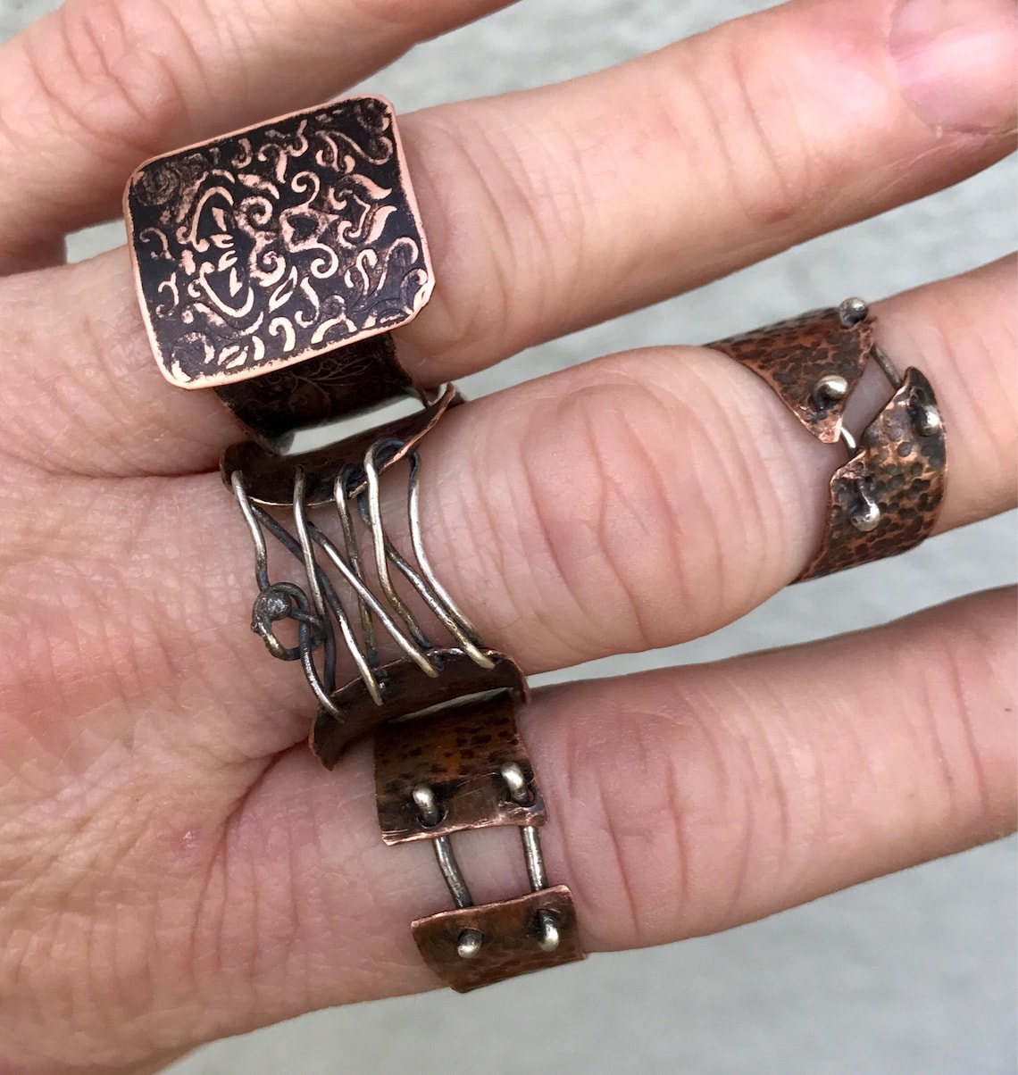Custom Made Ring Band Made Just for You Copper and Sterling - Etsy