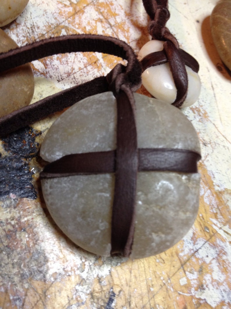 Carved River Rock Necklace - Etsy