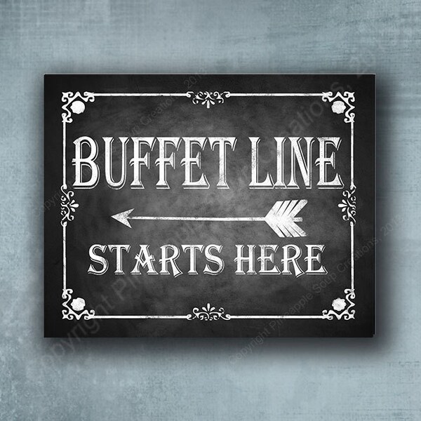 Chalkboard Buffet - Etsy