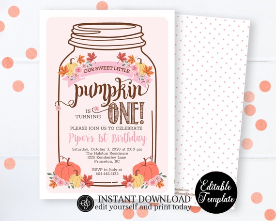 Mason Jar Birthday Invitations