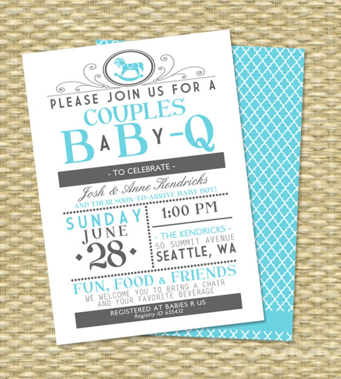Printable Babyq Invitation Girl Baby Shower Invitation Couples - Etsy