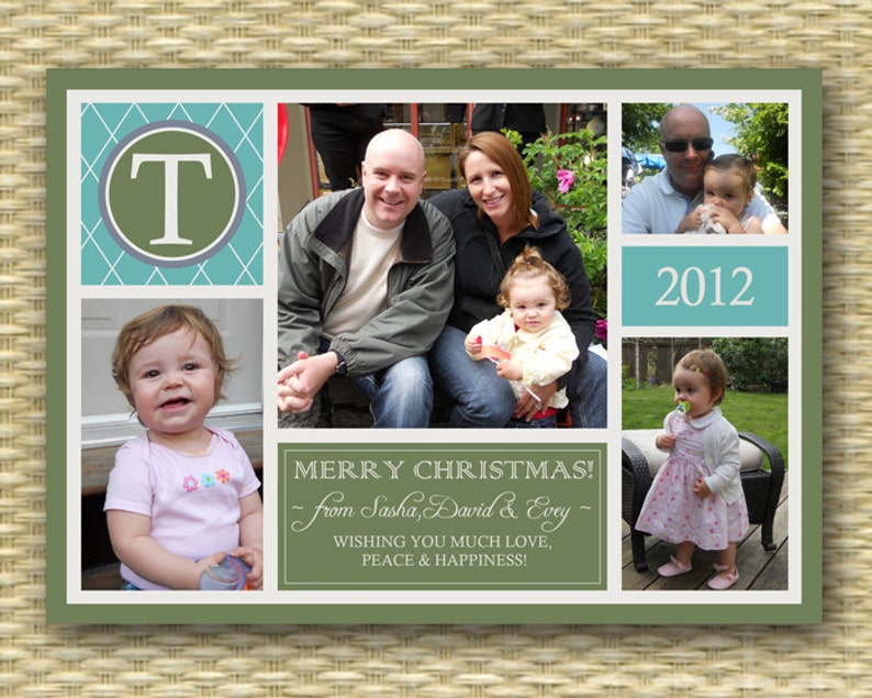 Christmas Photo Card Customized DIY Printable Holiday - Etsy