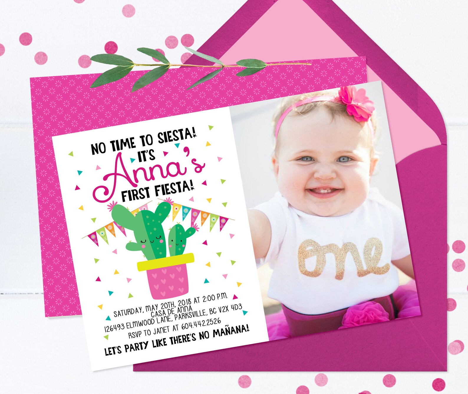 Fiesta 1st Birthday Invitation First Birthday Fiesta Invite - Etsy
