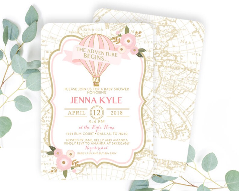 Gender Neutral Mint Green Hot Air Balloon Baby Shower | Etsy