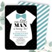 Little Man Invitation Little Man Invite First Birthday - Etsy