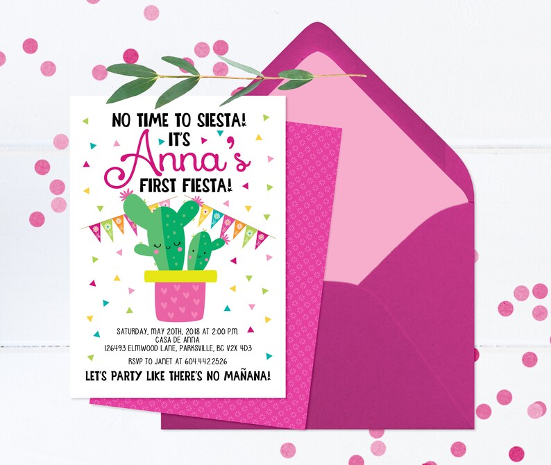 Fiesta 1st Birthday Invitation First Birthday Fiesta Invite - Etsy