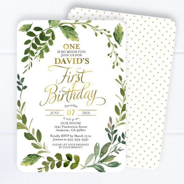 Botanical Invitation - Etsy