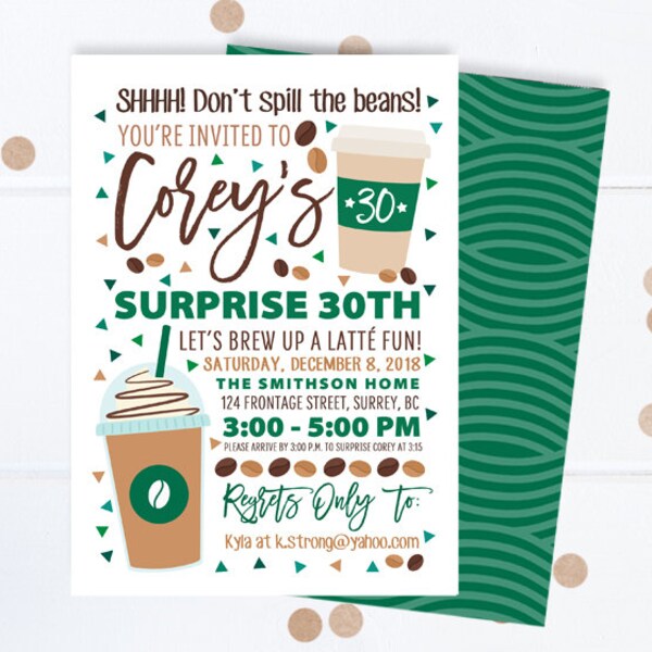 Coffee Invitation - Etsy