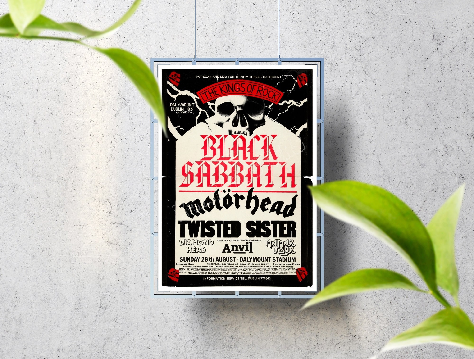 Black Sabbath Motorhead Twisted Sister Concert Poster
