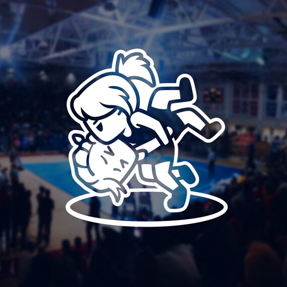Girls Wrestling Vinyl Decal Sticker Head and Arm Throw - Etsy