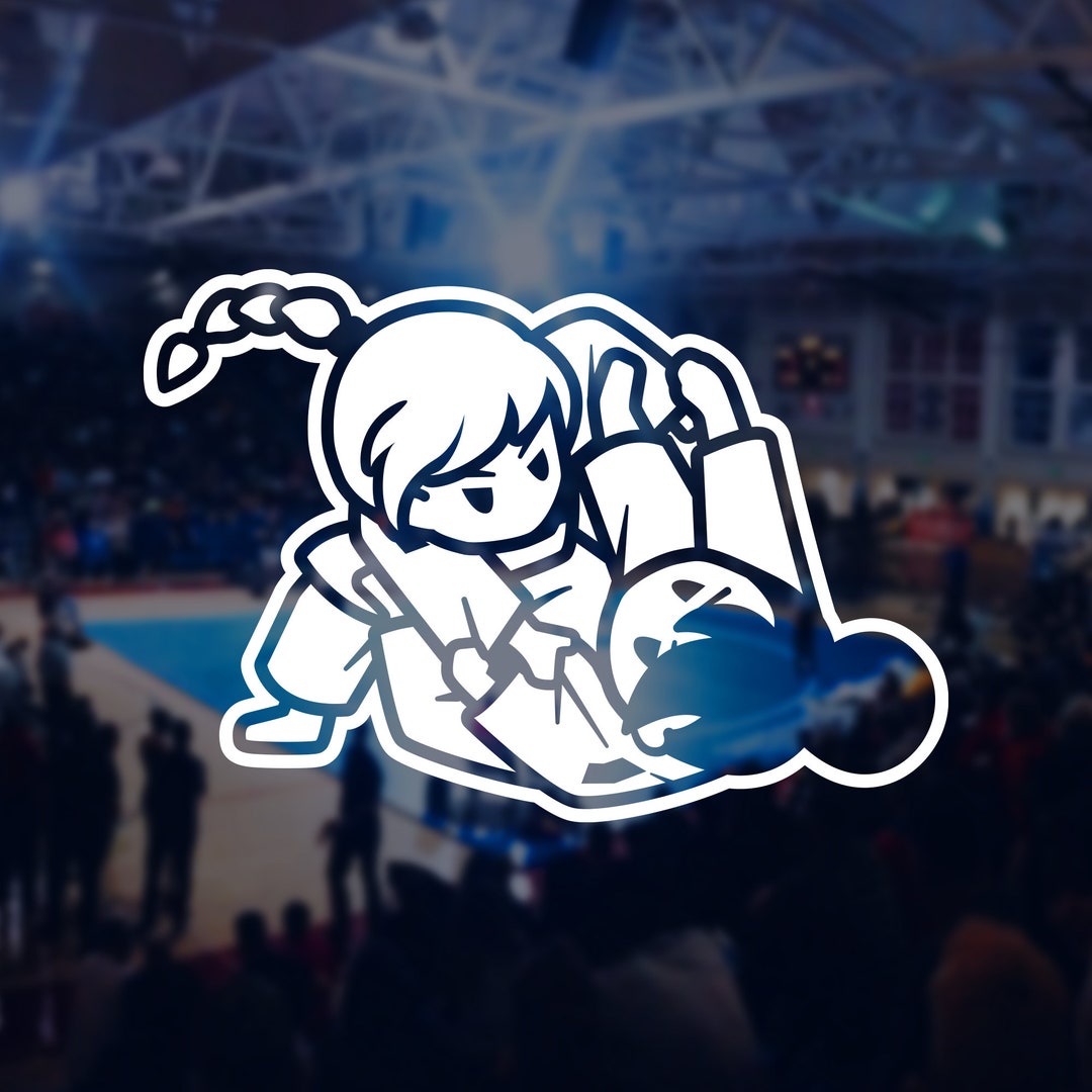 Girls BJJ Vinyl Decal Sticker - Rolling - Distant Klash - Etsy