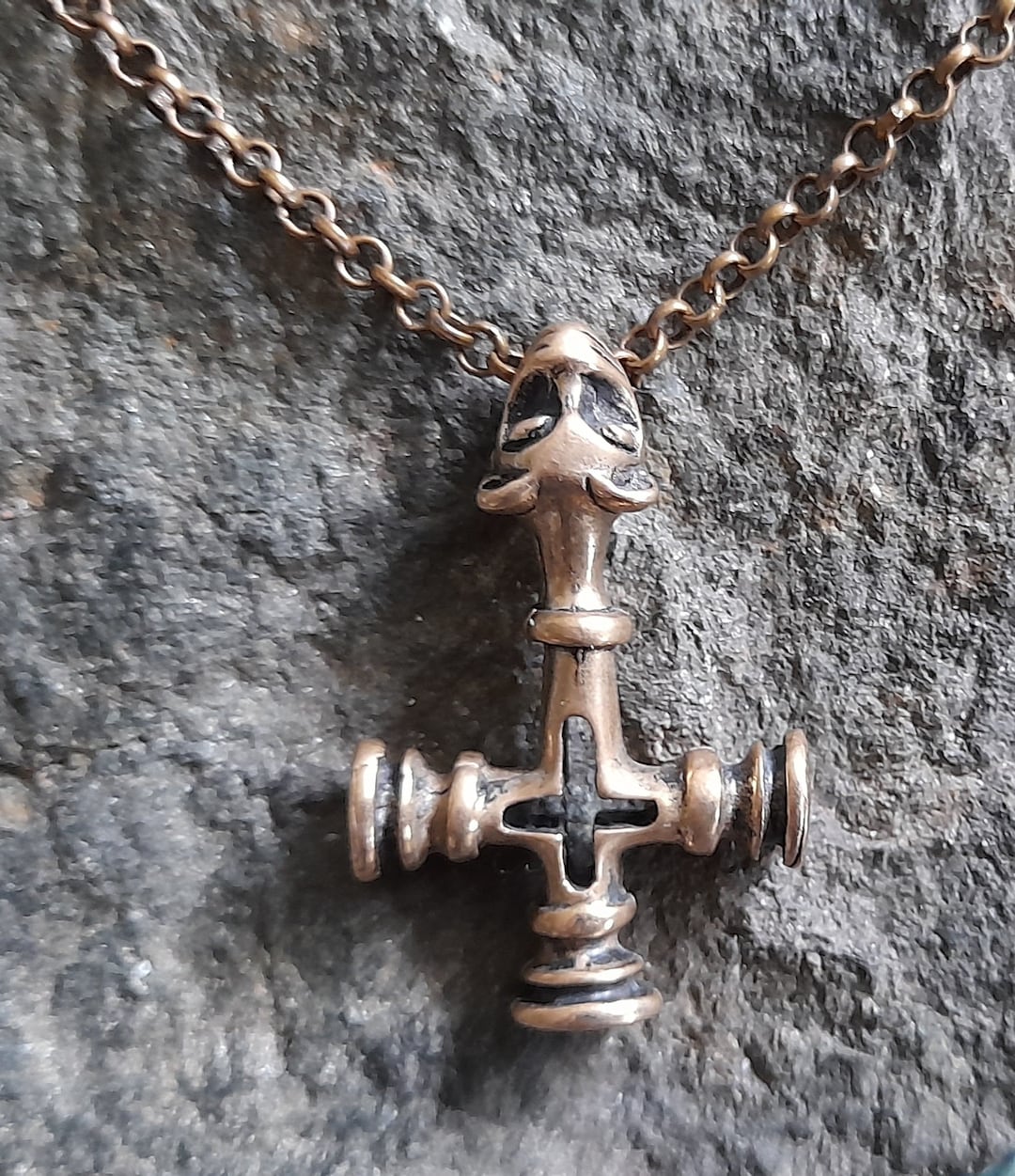 Norwegian Vintage Tor's Hammer Bronze Designer Snorre Pendant & Chain ...