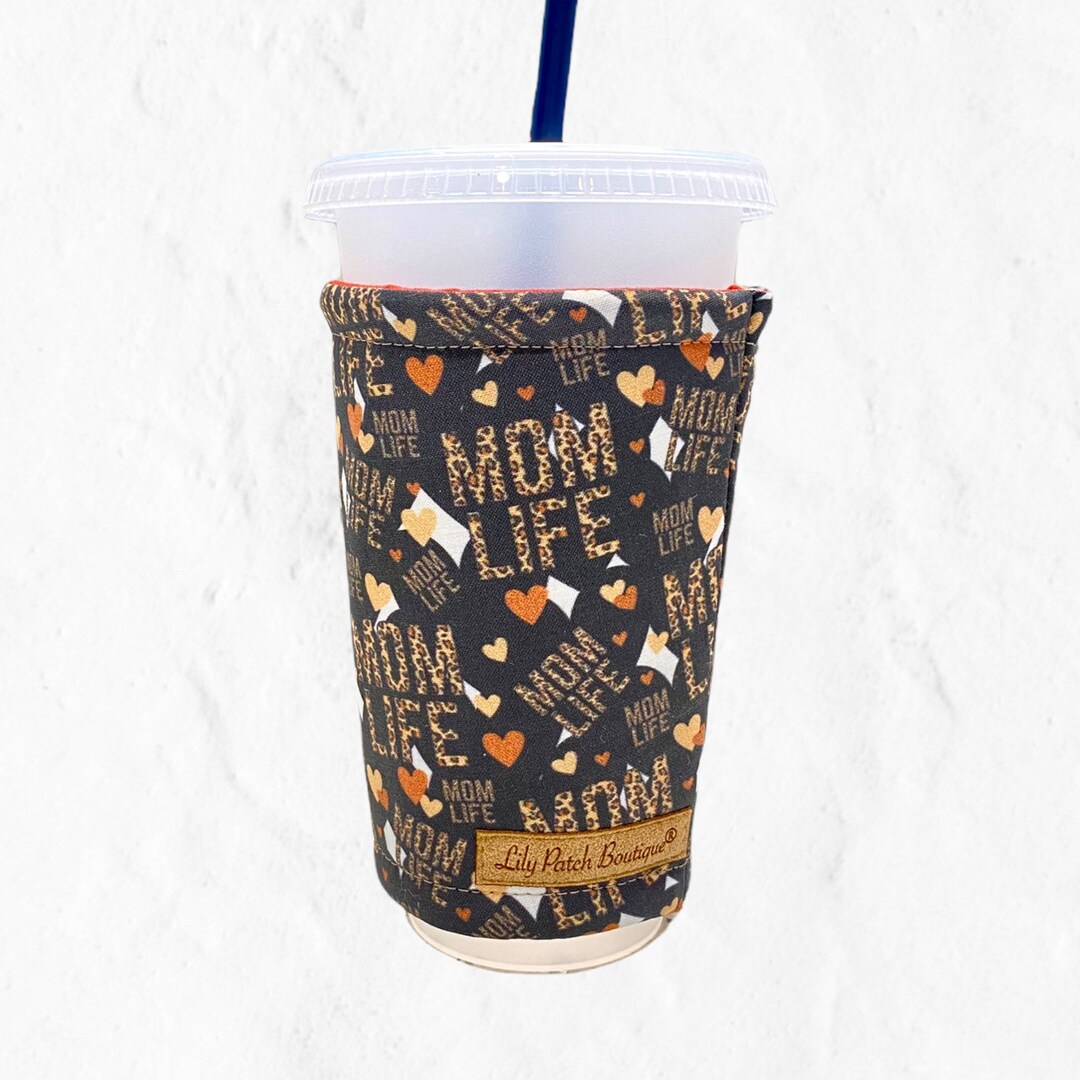 Mom Life Coffee Cozy Iced Coffee Cozy Leopard Cold Brew - Etsy