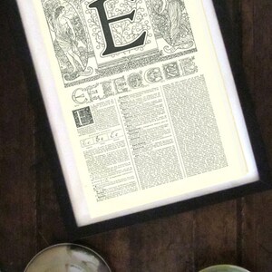 1922 Vintage Initial E Letter E Calligraphy ABC Alphabet - Etsy