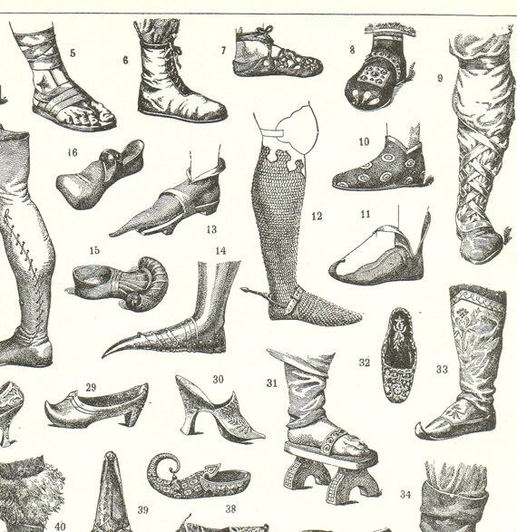 Shoes Wall Art 1936 Vintage Shoe Print French Fashion - Etsy