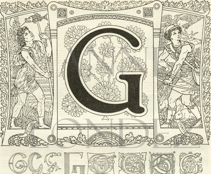 Letter G 1922 Vintage Door Decor Vintage Alphabet Letter G ABC - Etsy