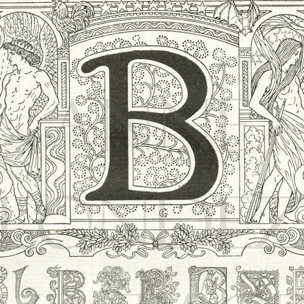 Antique Letter B Sign - Etsy