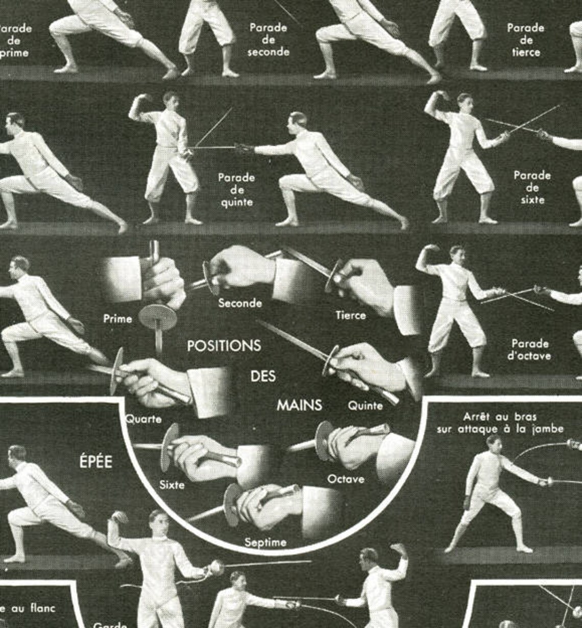 Fencing Poster From 1949. Vintage Fleuret Art Antique Fencing - Etsy